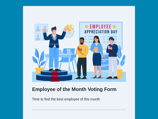 Employee of the Month Voting Form Template - FormNX