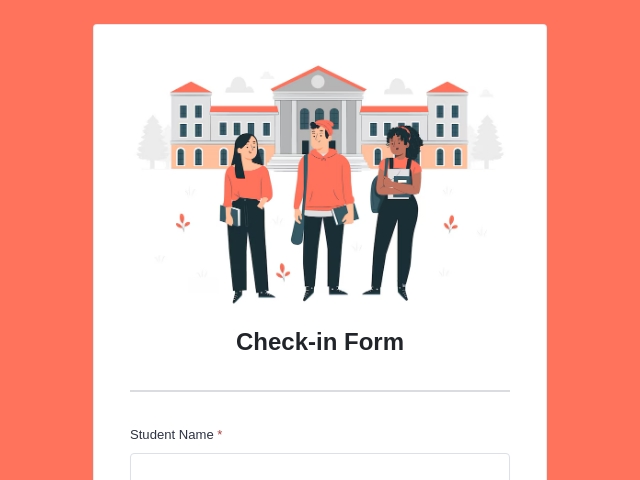 High School Student Check-in Form Template - FormNX