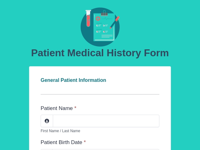 Patient Medical History Form - Free Template | Customize & Use - FormNX
