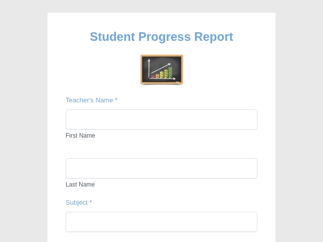 Student Progress Report Template - FormNX
